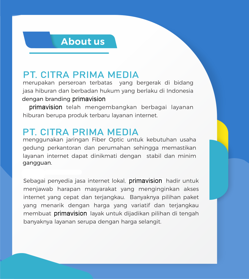 Profil Perusahaan | PRIMAVISION